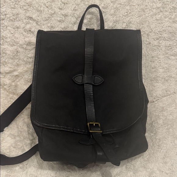 Filson | Bags | Filson Rugged Twill Rucksack Black Bridle Leather ...